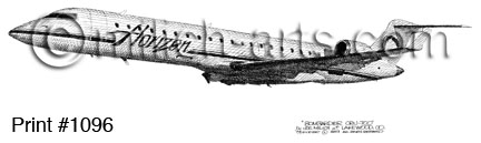 BOMBARDIER CRJ-700 (HORIZON) (#1096) – Aviation Art of Joe Milich