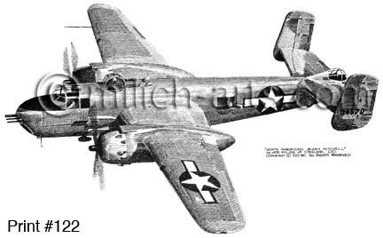 B-25H MITCHELL CANNON NOSE (#122) – Aviation Art of Joe Milich