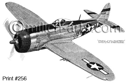 P-47D THUNDERBOLT (#256) – Aviation Art of Joe Milich
