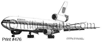 McD/DOUGLAS DC-10 (UNITED) (#476) – Aviation Art of Joe Milich