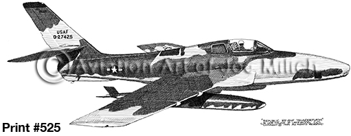 RF-84F THUNDERFLASH NEB ANG (#525) – Aviation Art of Joe Milich
