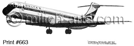 McD/DOUGLAS MD-80 (DELTA) (#663) – Aviation Art of Joe Milich