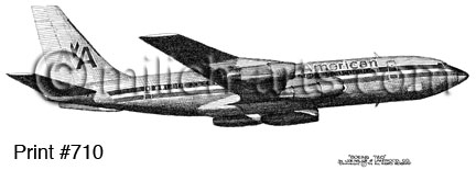 BOEING 720 (AMERICAN) (#710) – Aviation Art of Joe Milich