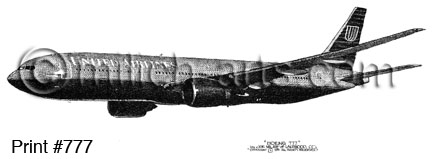 BOEING 777 (UNITED) (#777) – Aviation Art of Joe Milich