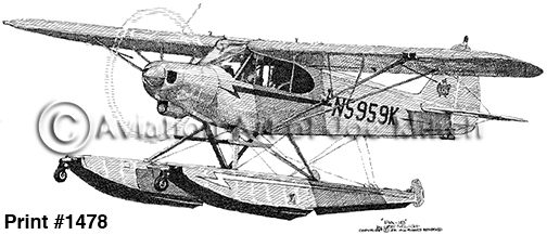 PIPER PA-18 ON FLOATS (#1478) – Aviation Art of Joe Milich